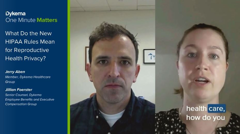 One Minute Matters [Video]: What Do the New HIPAA Rules Mean for ...