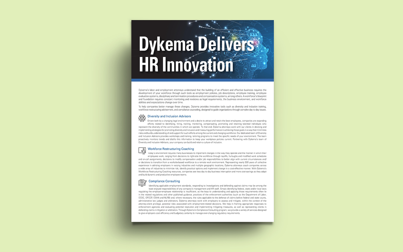 Labor and Employment | Dykema