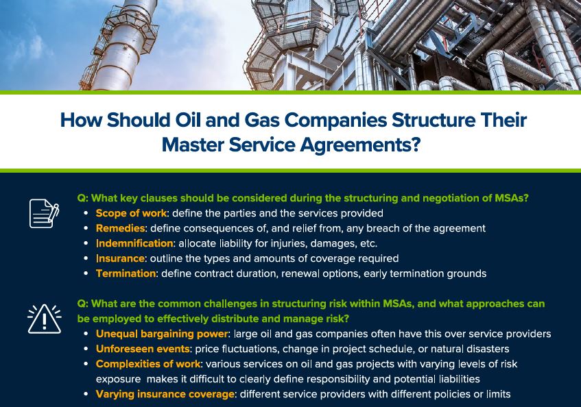 How Should Oil and Gas Companies Structure Their Master Service ...
